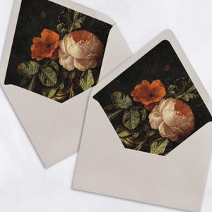 Bright Painted Floral Envelope Liner • colorful Liners, Painterly ...