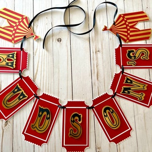 Circus Table Sign, Circus Centerpiece Sign- Customizable Colors - Etsy