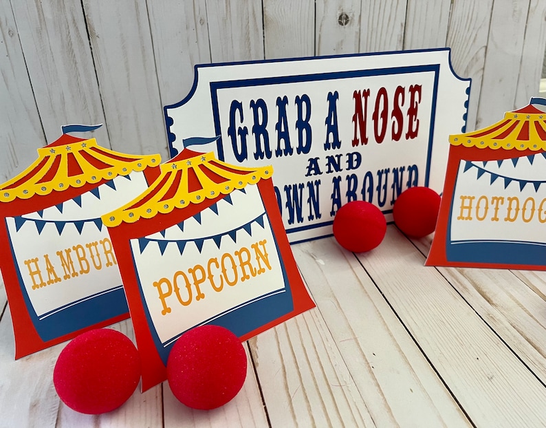 Circus Table Sign, Circus Centerpiece Sign- Customizable Colors - Etsy