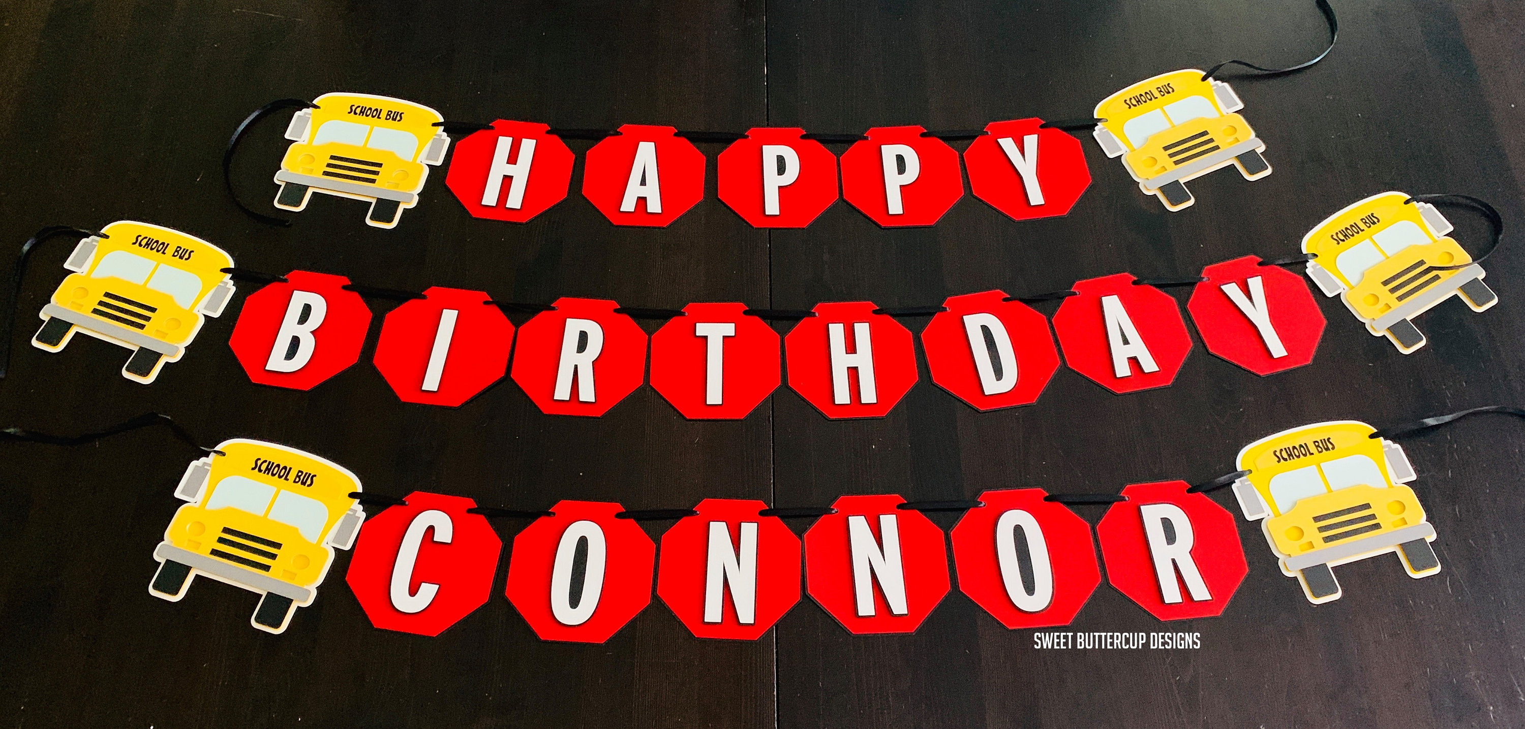 School Bus Birthday Party Banner Wheels on the Bus Party - Etsy