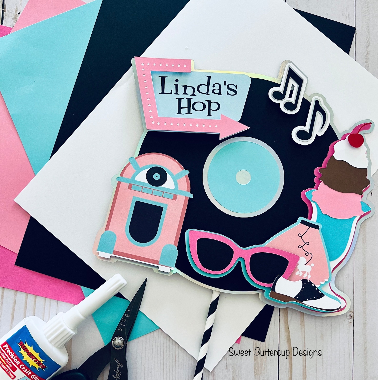 Sock Hop 3D Letters & Numbers, Fifties ,1950's Party, 50's Diner Party ...