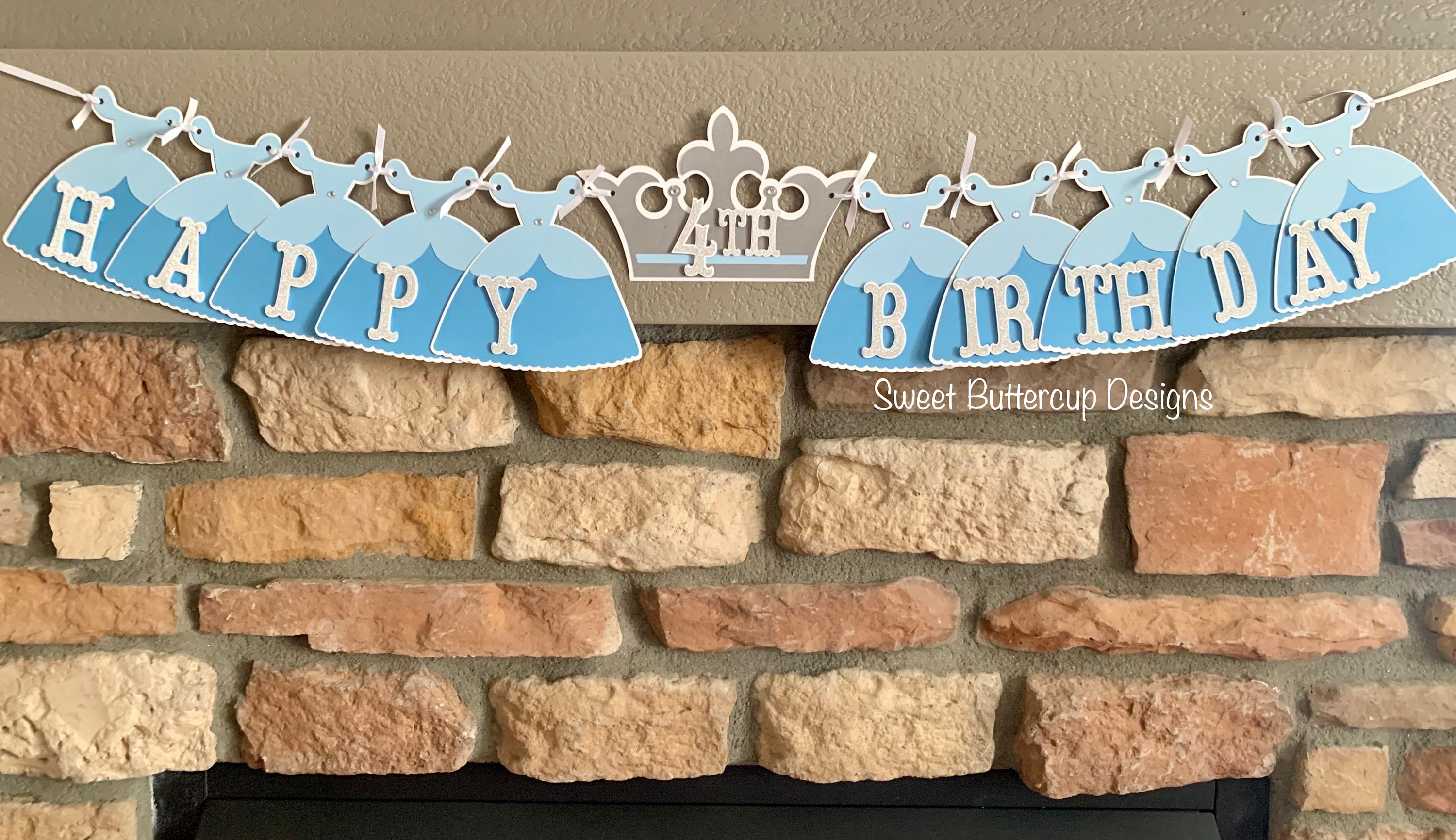 Cinderella Birthday Dress & Slipper Party Banner Cinderella | Etsy