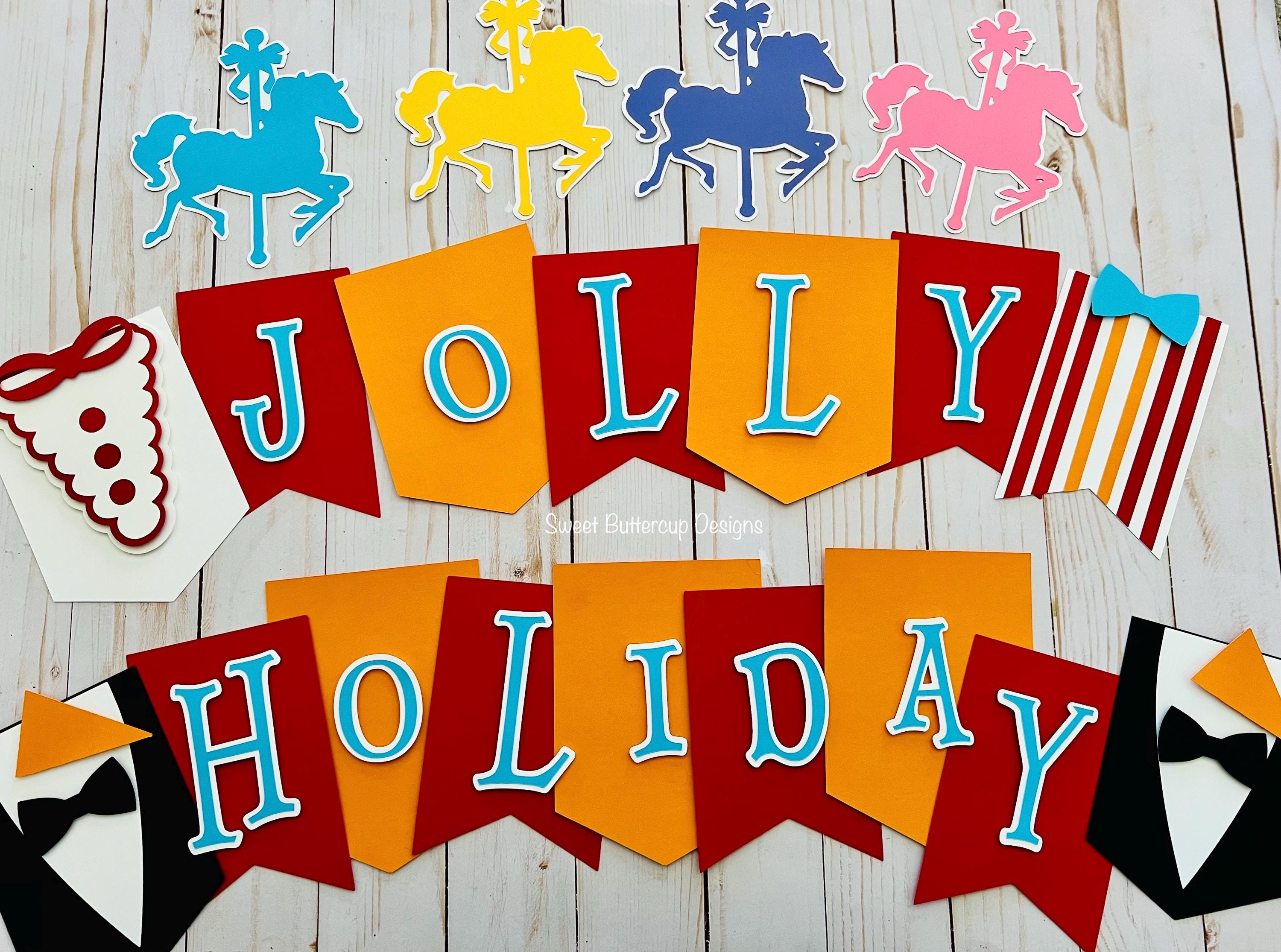 Jolly Holiday Cupcake Toppers, Poppins Party Decor - Etsy