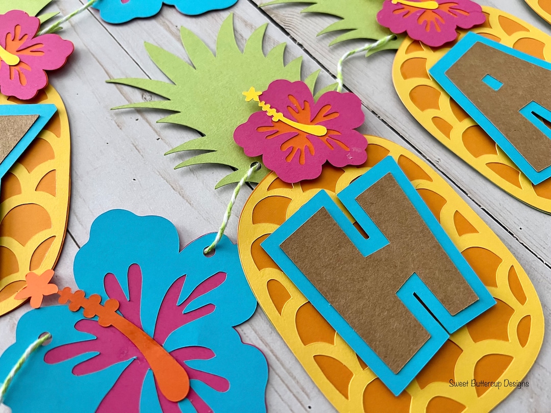 Tropical Party Banner, Luau Party Decorations , Hawaiian Party ...