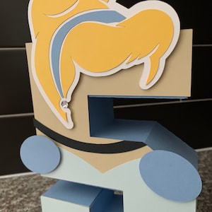 Cinderella Birthday 3D Numbers, Cinderella Party Decorations, Custom 3D ...