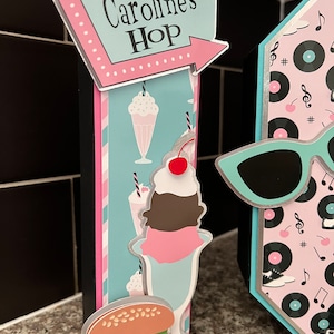 Sock Hop 3D Letters & Numbers, Fifties ,1950's Party, 50's Diner Party ...