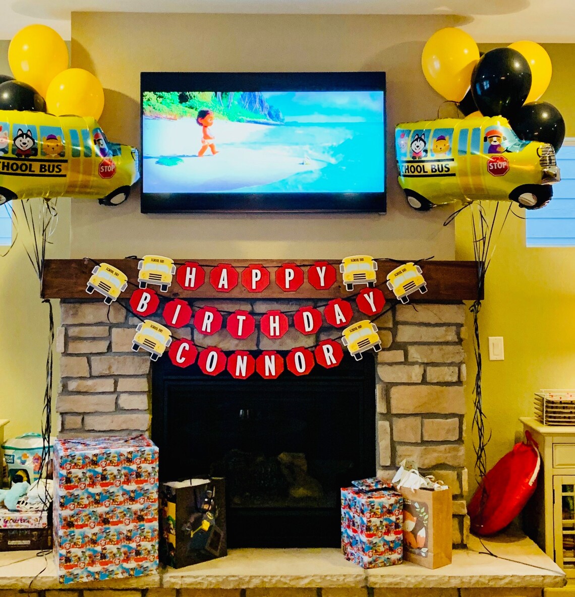 School Bus Birthday Party Banner Wheels on the Bus Party - Etsy