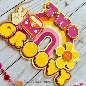 Groovy 3D Letter or Number, Retro Party Theme, One Groovy Year, Two ...
