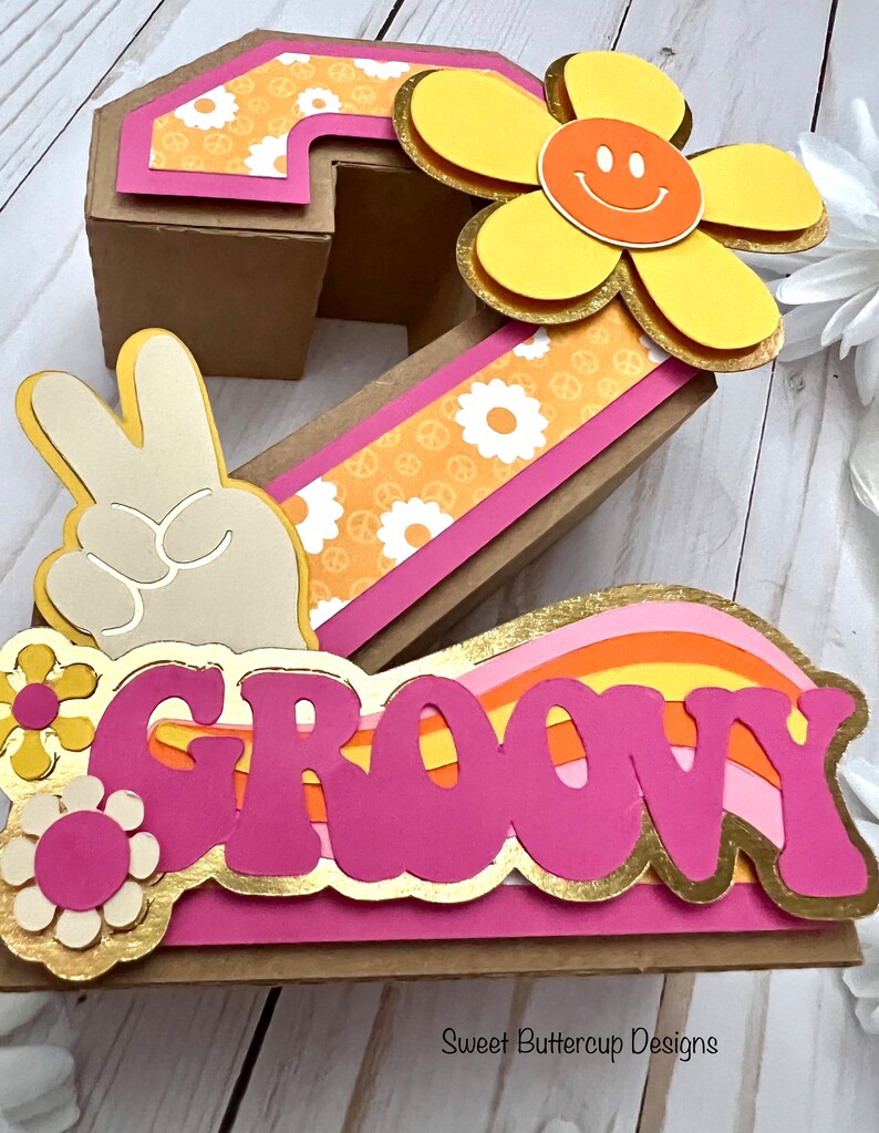 Groovy 3D Letter or Number Retro Party Theme One Groovy - Etsy