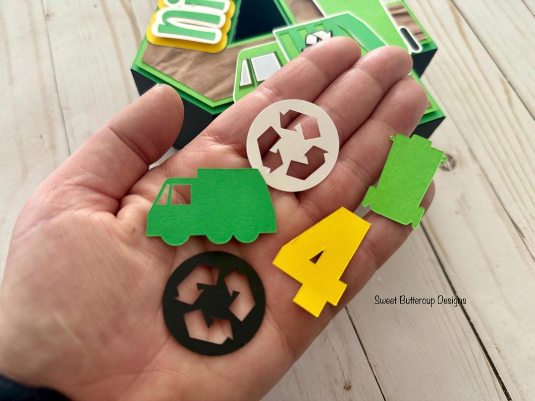 Garbage Truck Party Confetti, Recycle Truck Birthday Decor, 100 Pc - Etsy