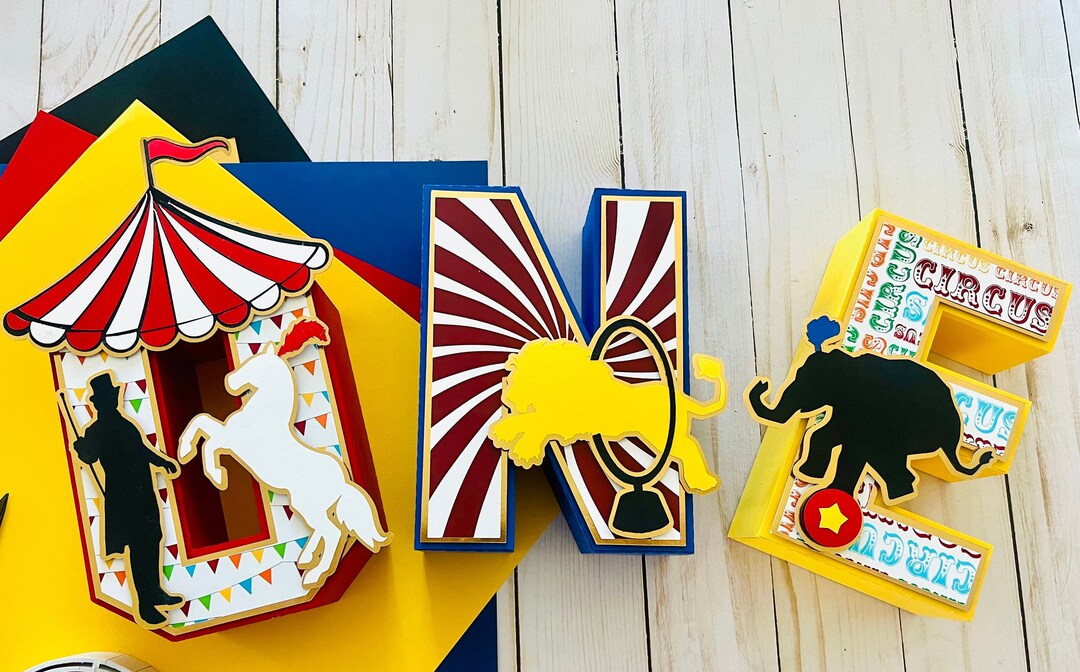 Big Top Circus Party 3D Letters, Carnival Party Decorations , Circus ...