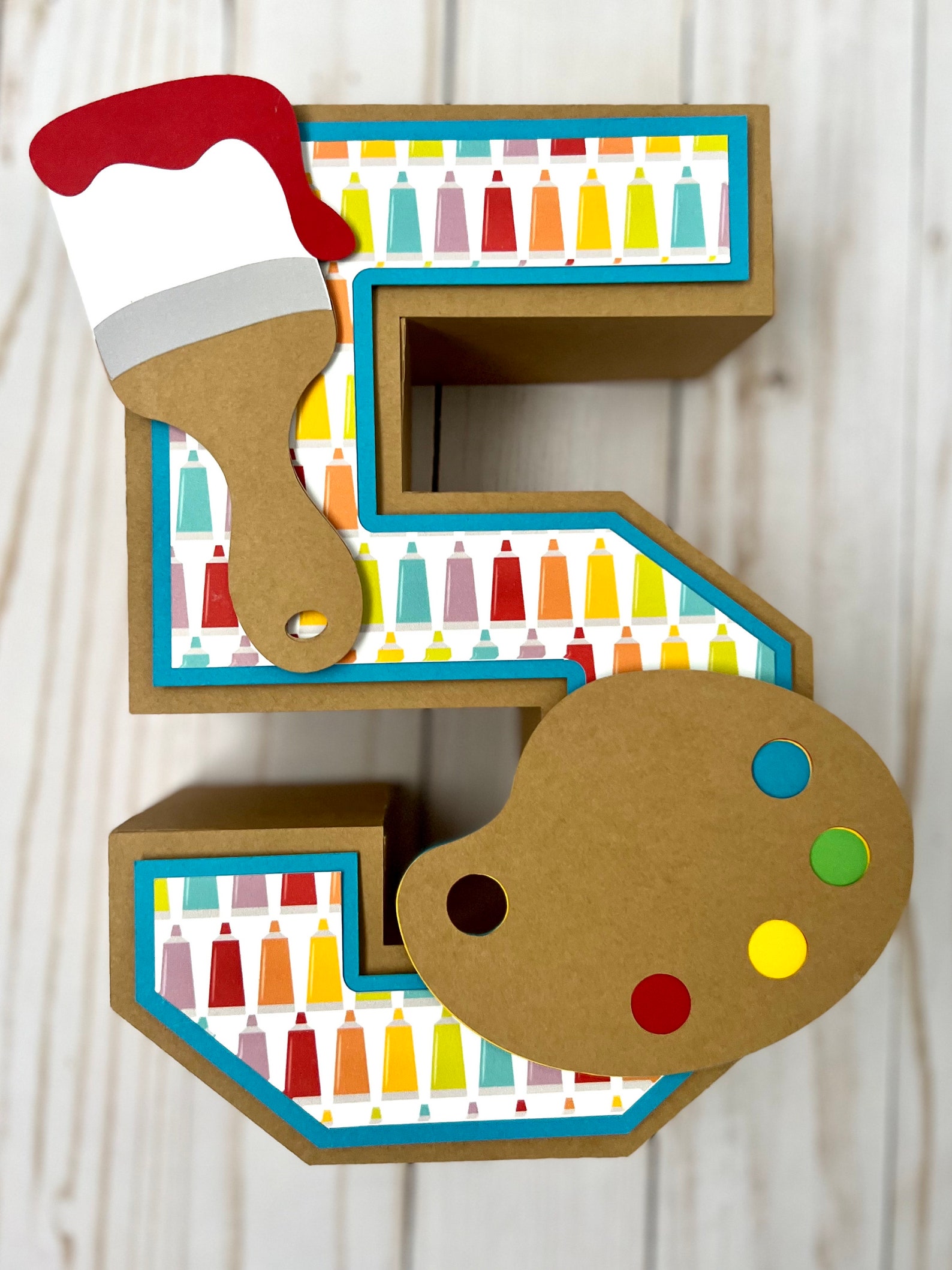 Paint Party 3D Letters and Numbers Art Party Rainbow Party - Etsy