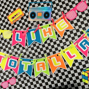 80s Party 3D Table Letters, Neon Decorations - Etsy