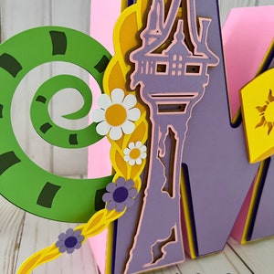 Rapunzel Party 3D Letters and Numbers, Rapunzel Party Theme Decorations ...