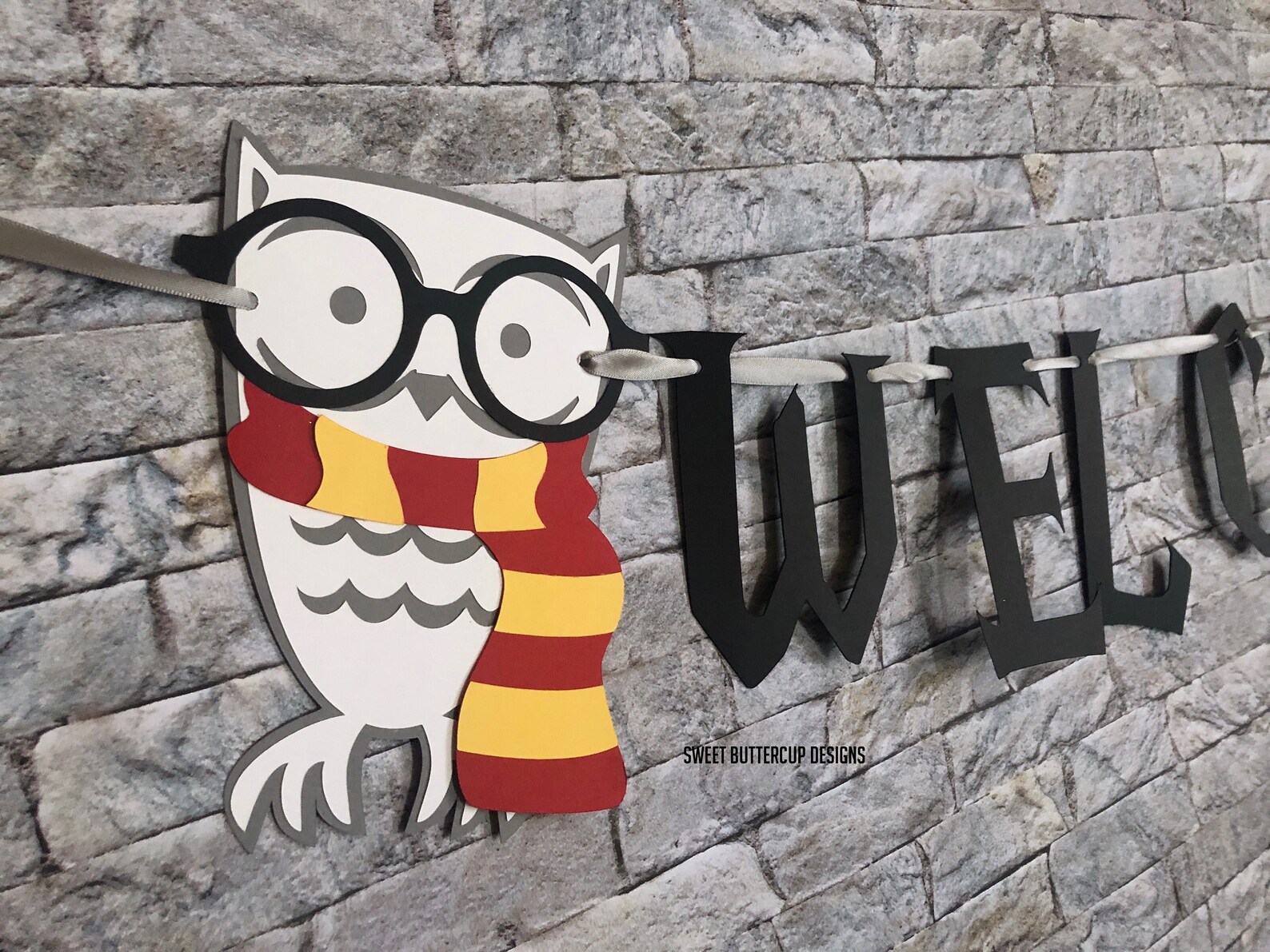 Wizard Birthday Party Banner Wizard Owl Party Banner HP | Etsy
