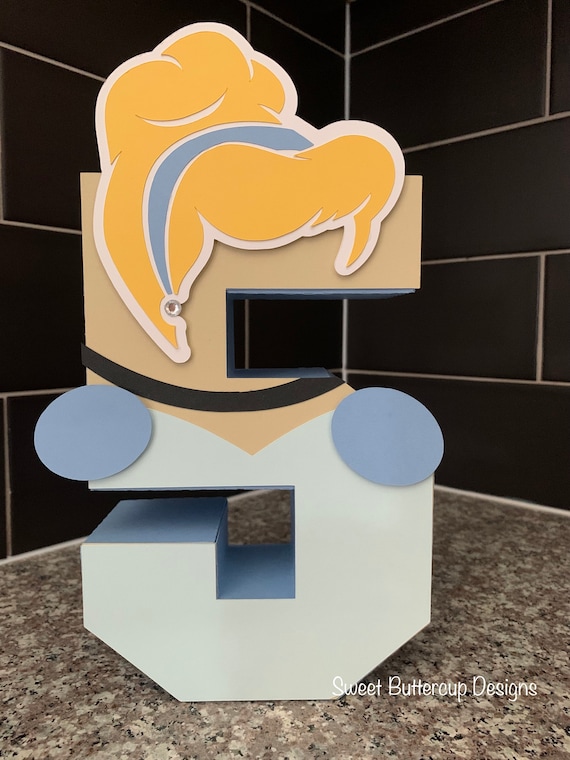 Cinderella Birthday 3D Numbers Cinderella Party Decorations - Etsy