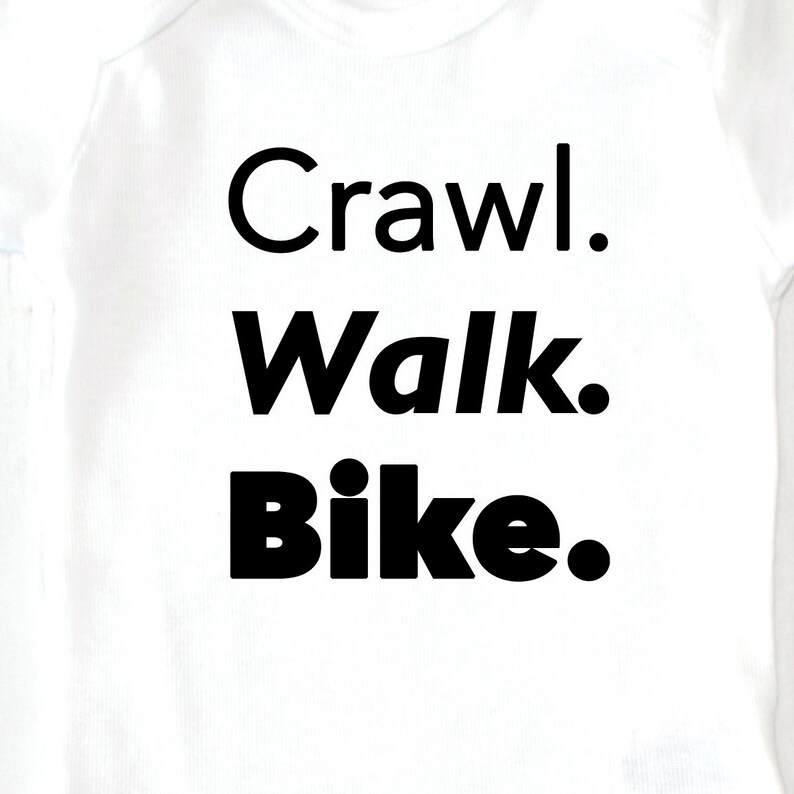 Crawl Walk Bike Baby Onesie® Bicycle Baby Gift Funny Baby - Etsy