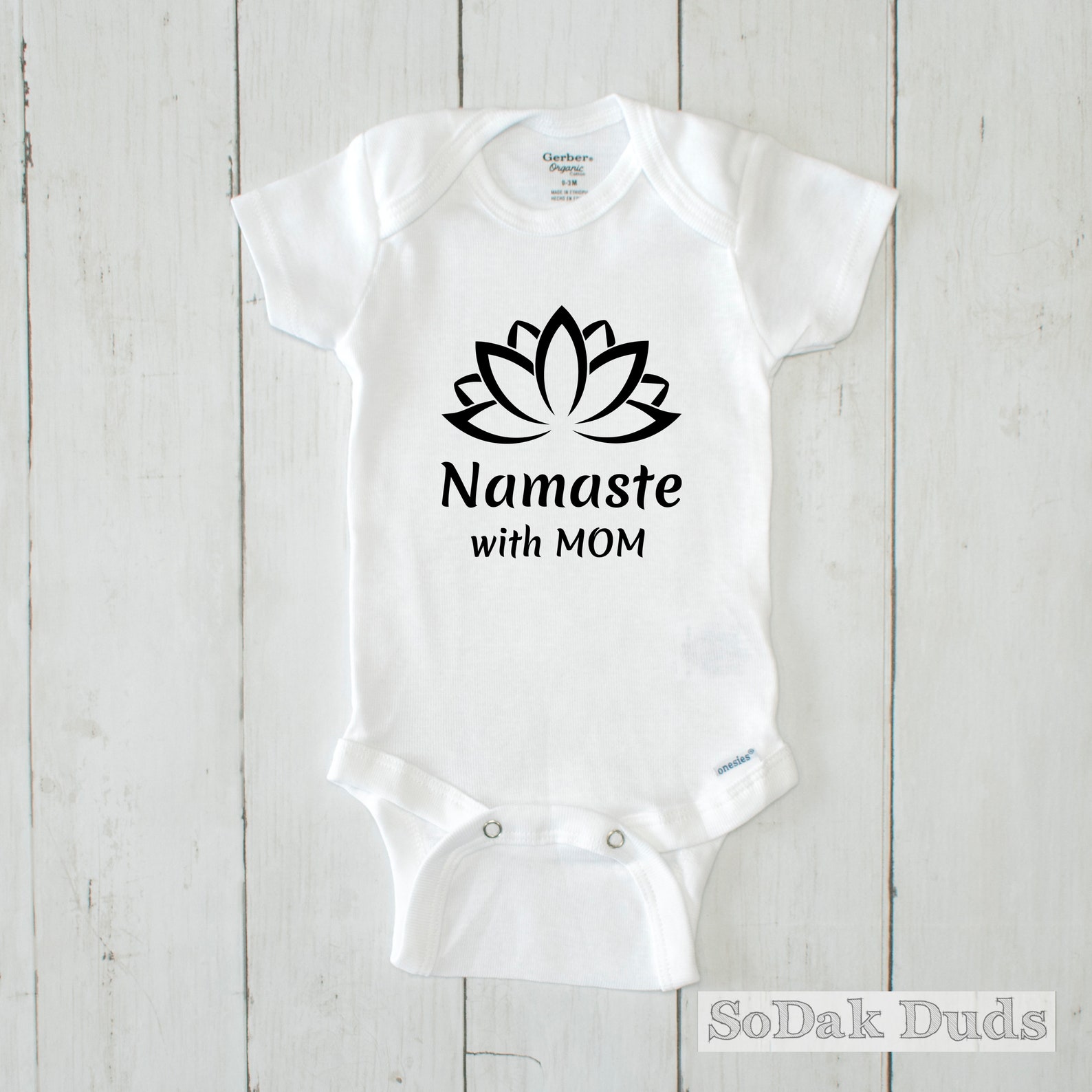 Namaste With Mom Yoga Baby Onesie® Yoga Lotus Baby Gift Infant - Etsy