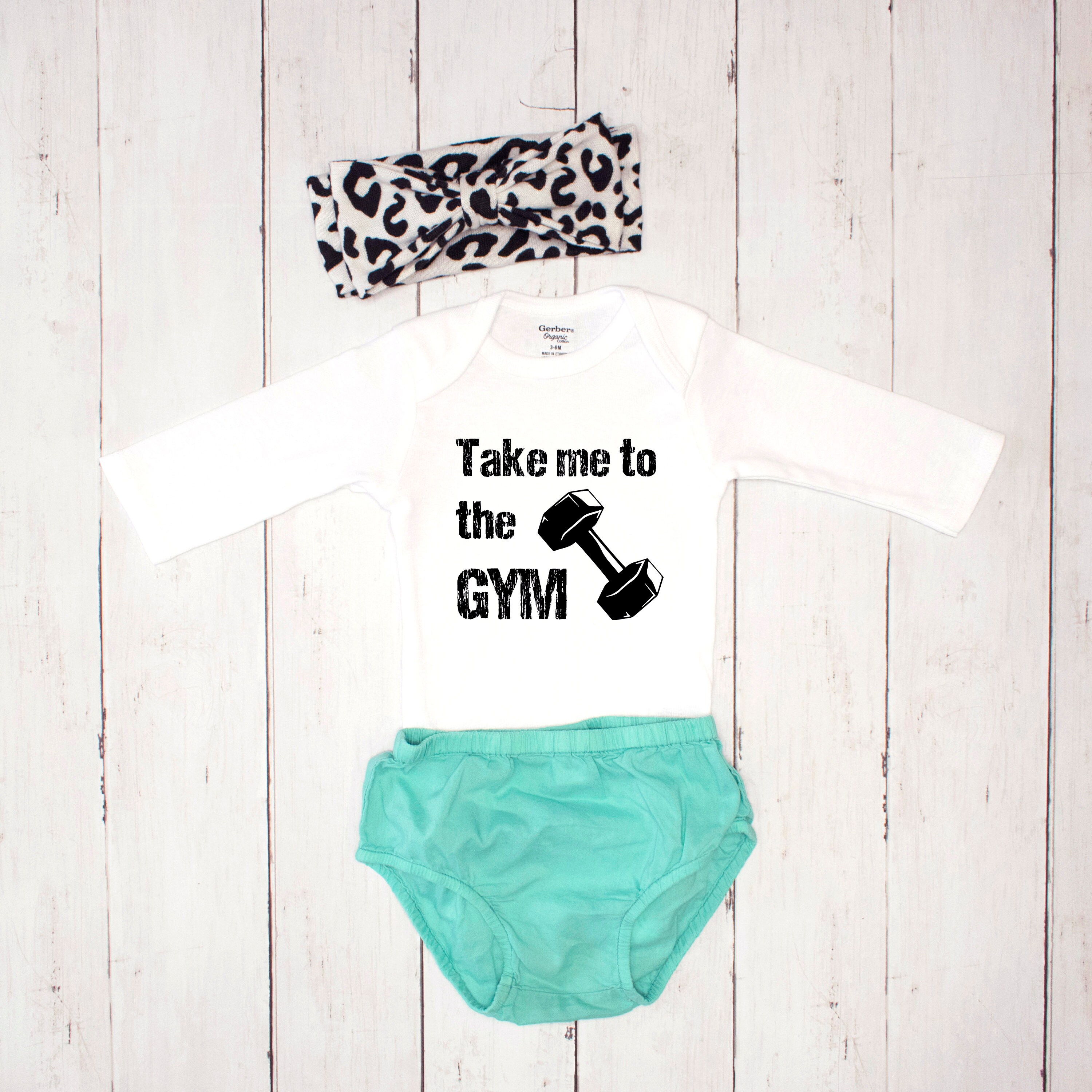 Take Me to the Gym Funny Baby Onesie® Workout Baby Clothes - Etsy