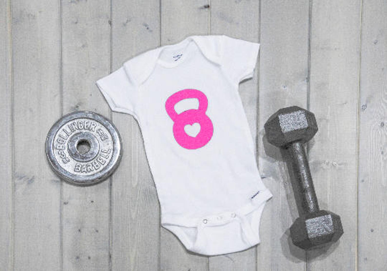 Kettle Bell Baby Onesie® New Baby Gifts Crossfit Baby Workout | Etsy