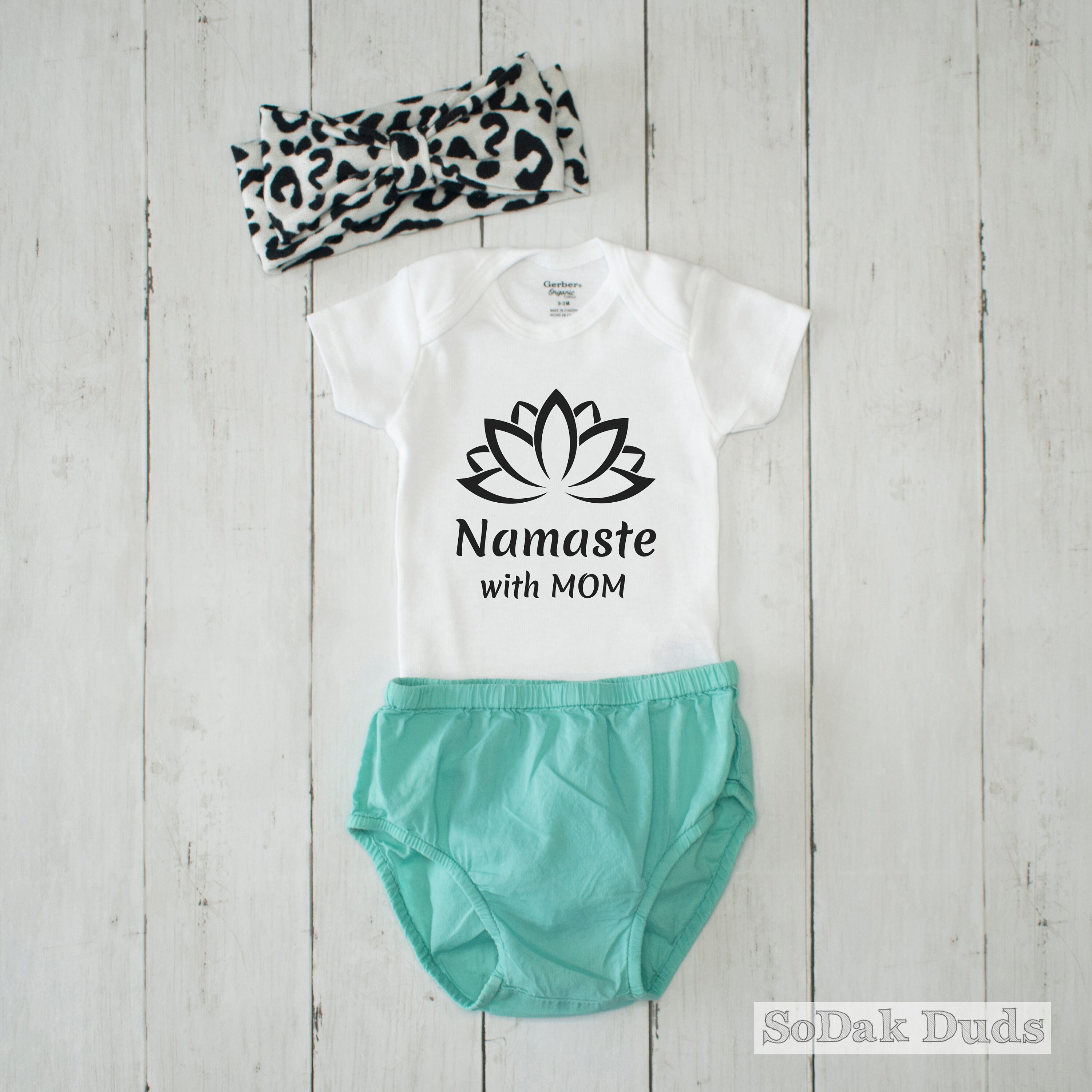 Namaste With Mom Yoga Baby Onesie® Yoga Lotus Baby Gift Infant - Etsy