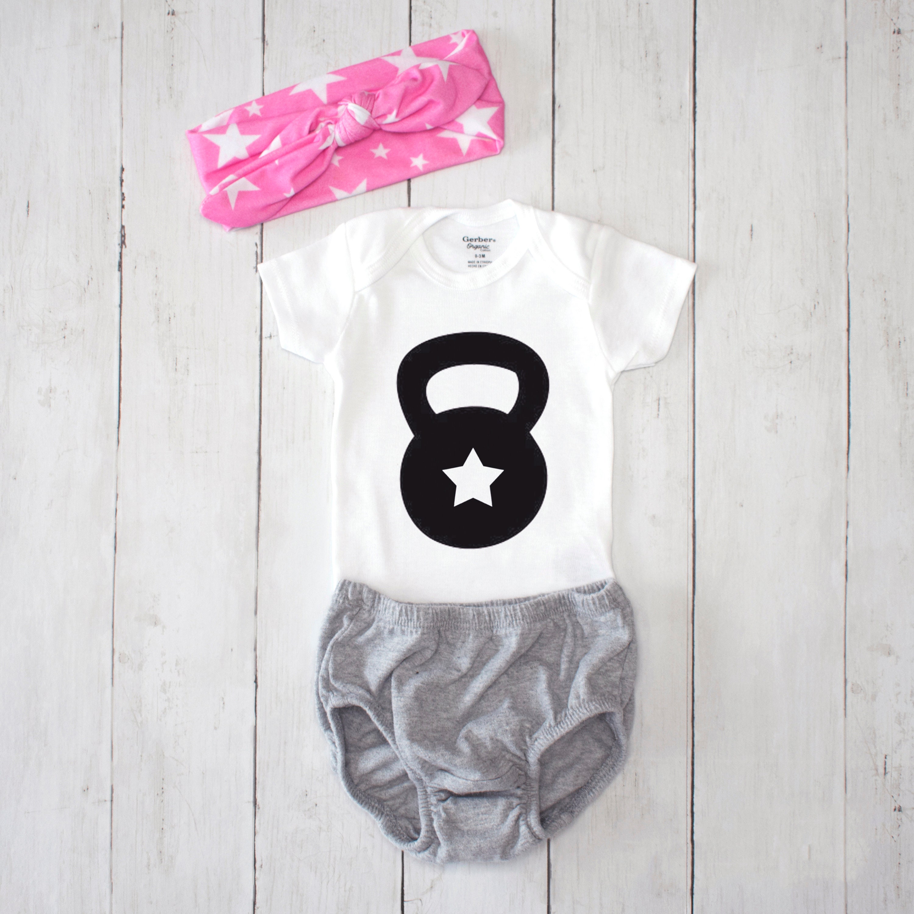 Kettle Bell Baby Onesie® New Baby Gifts Crossfit Baby Workout | Etsy