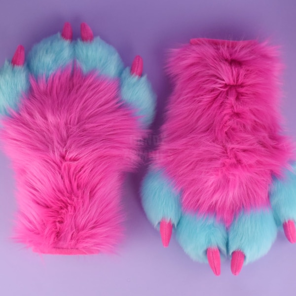 Bright Blue Fursuit Paws - Etsy