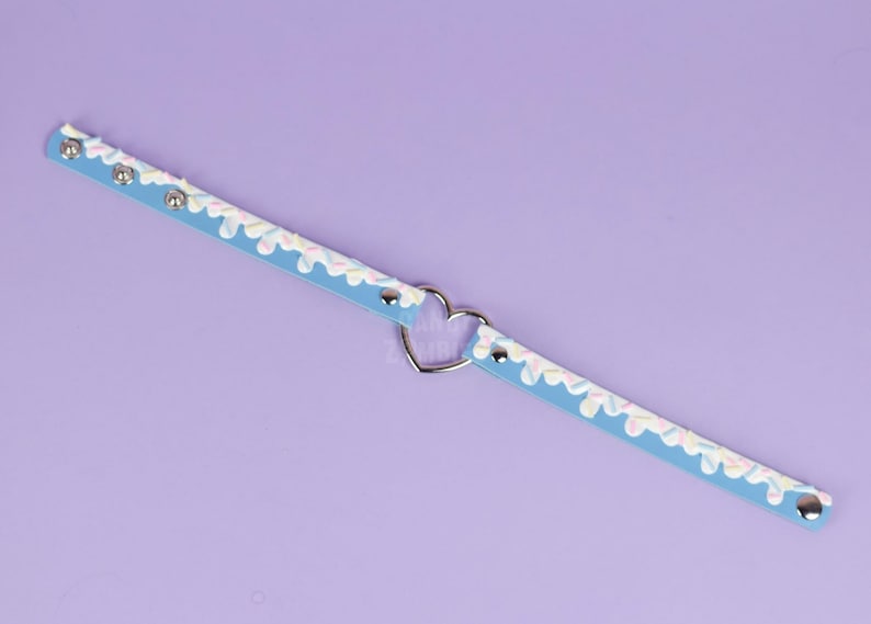 Choker Icing Sprinkles Light Baby Blue White Pastel Rainbow Cute Kawaii ...