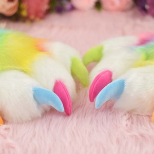 Premade Fursuit Paws - Faux Fur Hand Paws - Fursuit Accessory Paws ...