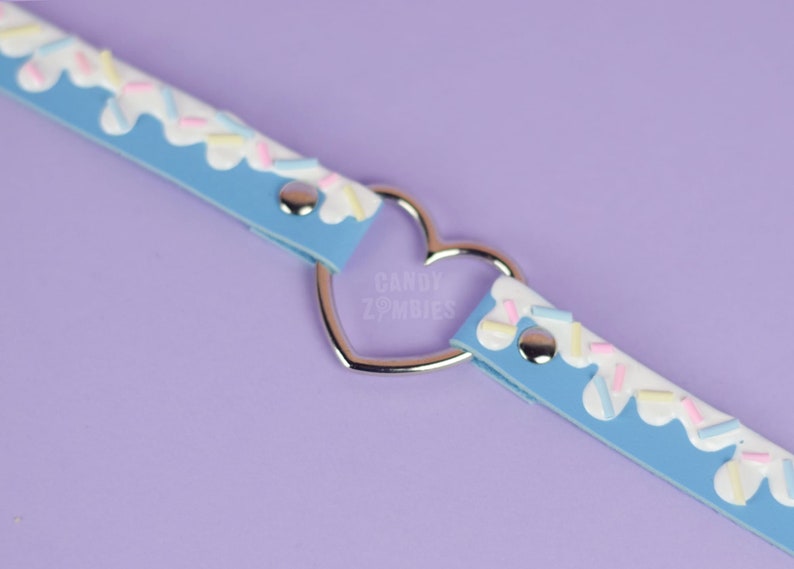 Choker Icing Sprinkles Light Baby Blue White Pastel Rainbow Cute Kawaii ...