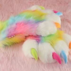 Premade Fursuit Paws - Faux Fur Hand Paws - Fursuit Accessory Paws ...