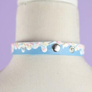 Choker Icing Sprinkles Light Baby Blue White Pastel Rainbow Cute Kawaii ...