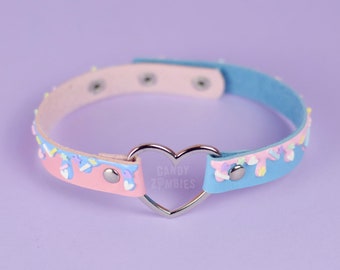 Choker Icing Sprinkles Light Baby Blue White Pastel Rainbow Cute Kawaii ...