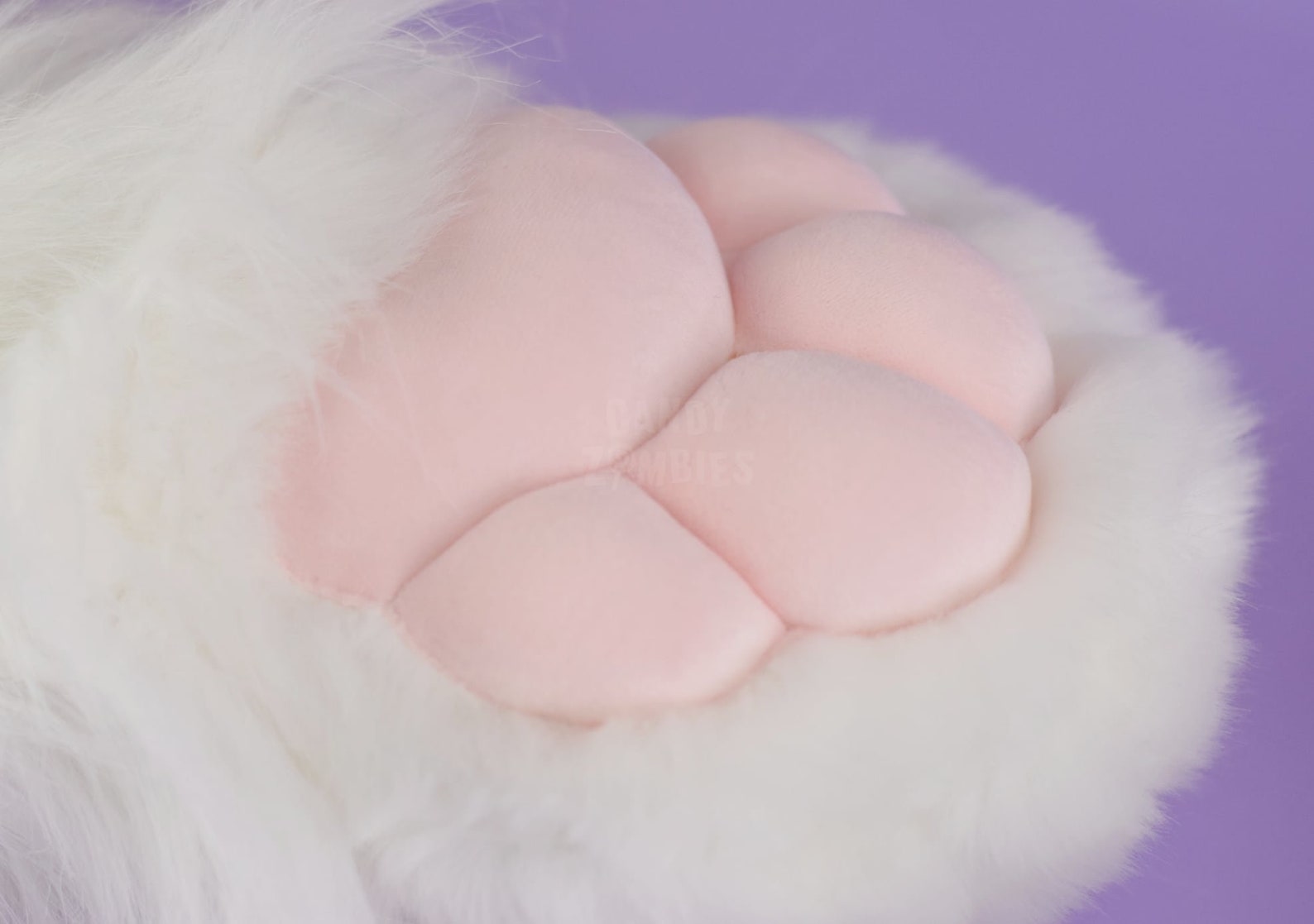 Faux Fur Paws Chunky Paws in White and Baby Pink Fursuit Partial ...