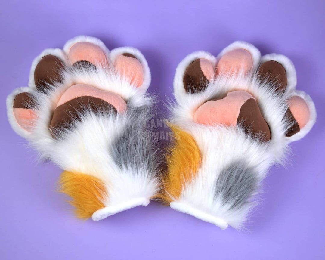 Fursuit Mochi Paws - Fursuit Handpaws - Calico Cosplay Fursuit - Furry ...
