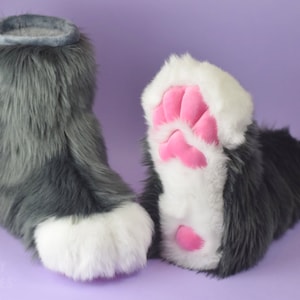 Sockpaws Fursuit Feetpaws Faux Fur Paws in Custom Colors BYO DIY ...