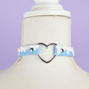 Choker Icing Sprinkles Light Baby Blue White Pastel Rainbow Cute Kawaii ...