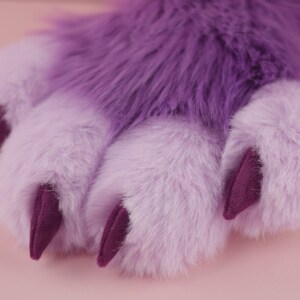 Faux Fur Paws Violet Purple Grape Lilac Lavender Puffy Paws With Soft ...