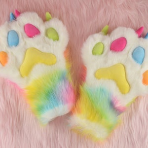 Premade Fursuit Paws - Faux Fur Hand Paws - Fursuit Accessory Paws ...
