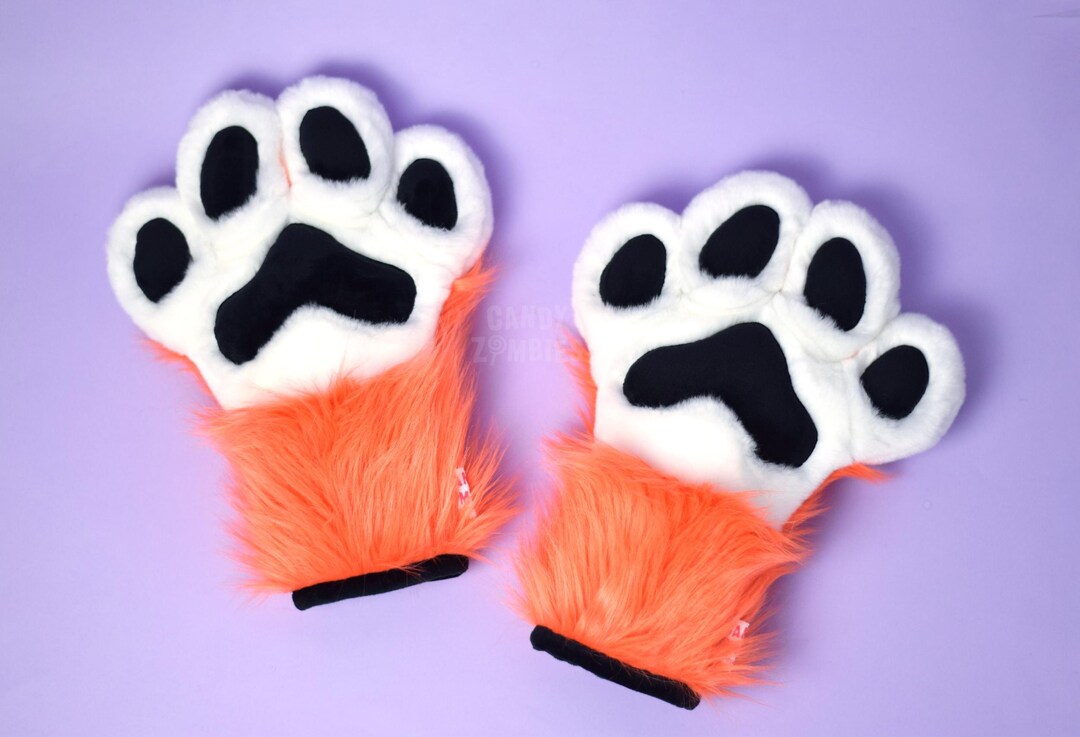 Faux Fur Fursuit Paws - Furry Costume Paws - Cosplay Paws Fursuits ...