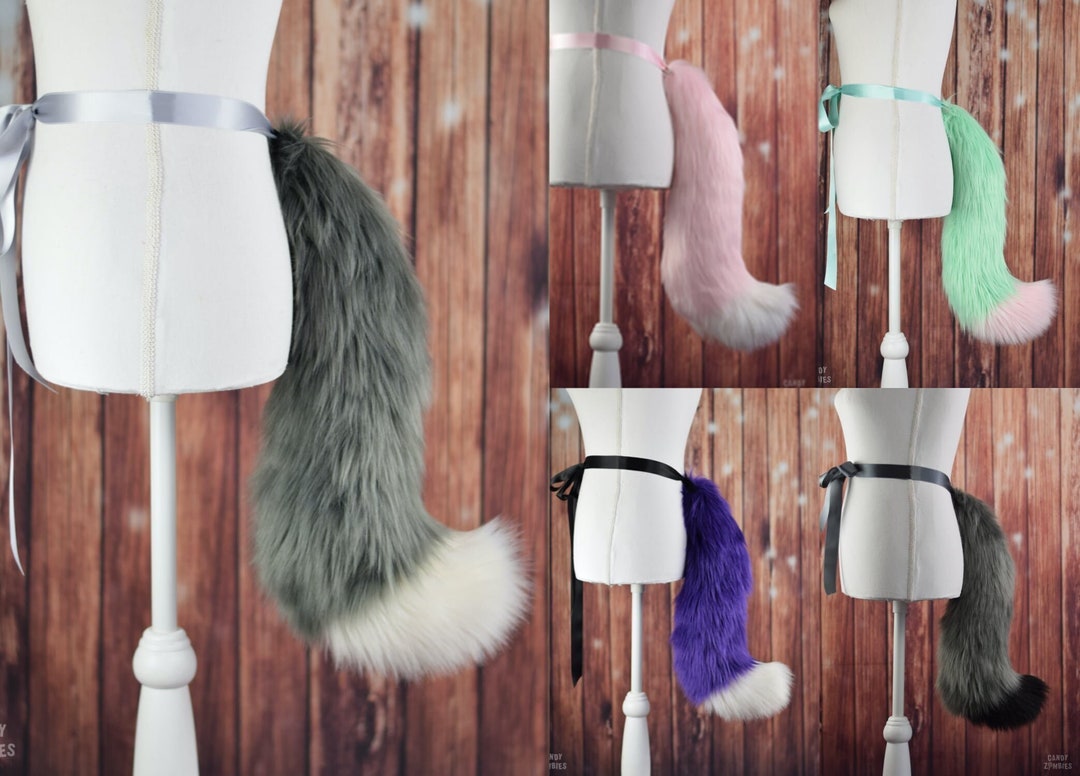 FOX WOLF TAIL Foxtail Wolftail With Colorful Tip in a Color of Your ...