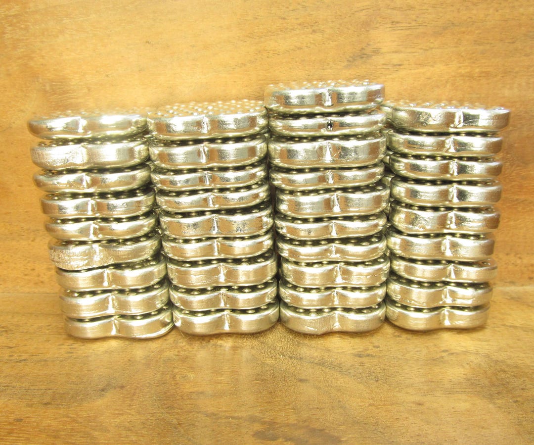 37 Pewter Ingots, LEAD FREE, Hand Cast, Varying Thickness, 1678 Grams ...