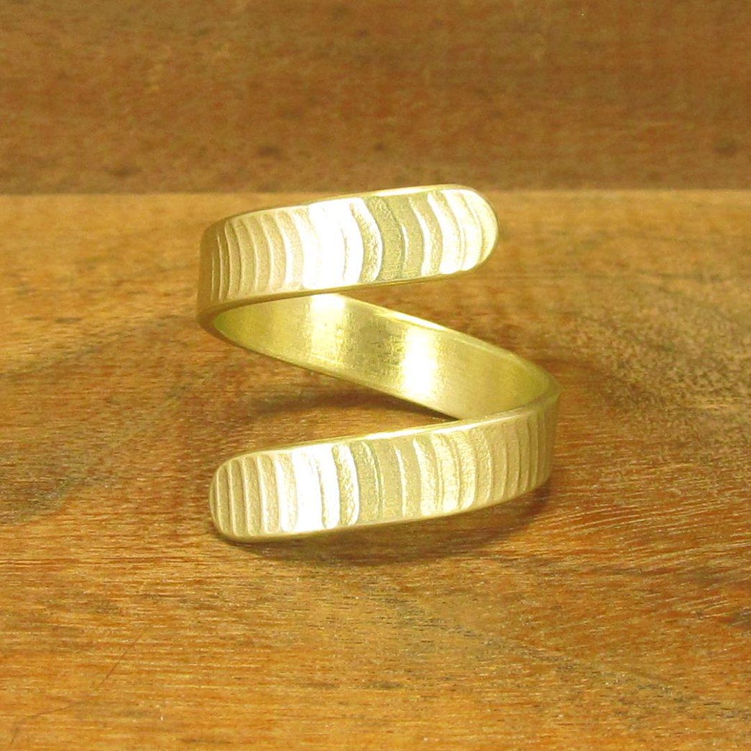 Solid Brass Ring, Handmade Textured, Anti-viral, Stout, Men Women, Size ...
