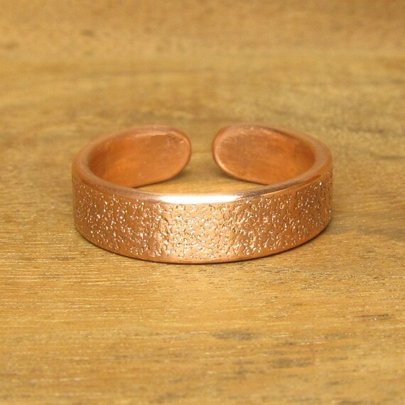 Pure Copper Cuff Ring 99.99% Handmade Hammered Arthritis - Etsy