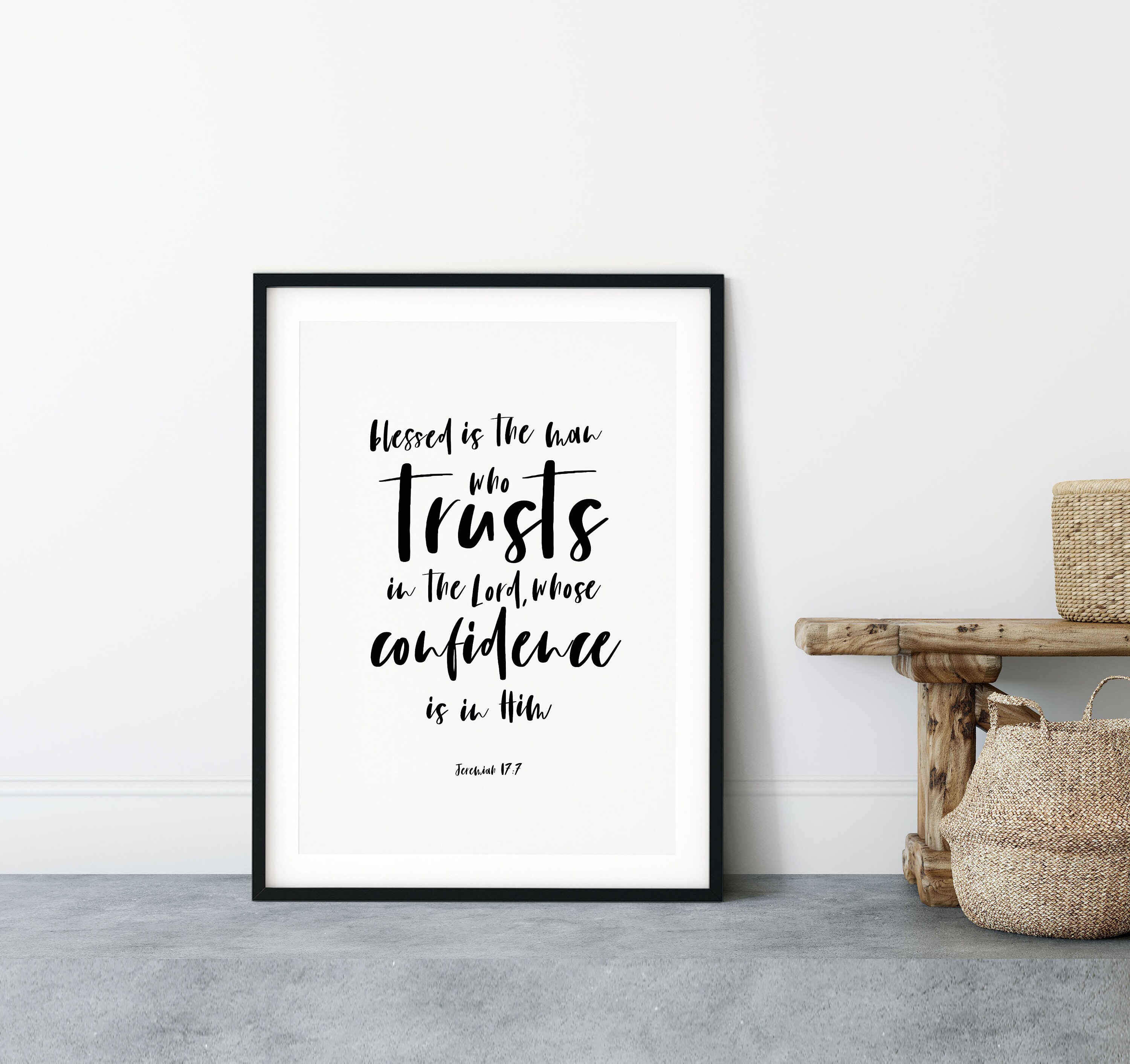 Blessed Is The Man Who Trust In The Lord Print Jeremiah | Etsy