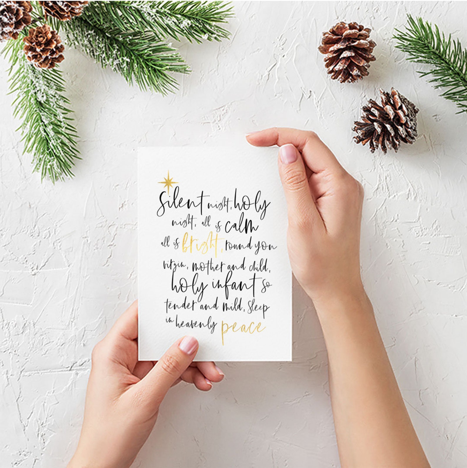 Carols at Christmas Gold Cards: Christian Hymn Set (eco Friendly) - Etsy