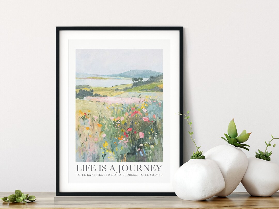 Life is A Journey to Be Experienced Watercolour Poster Art Print Eco ...