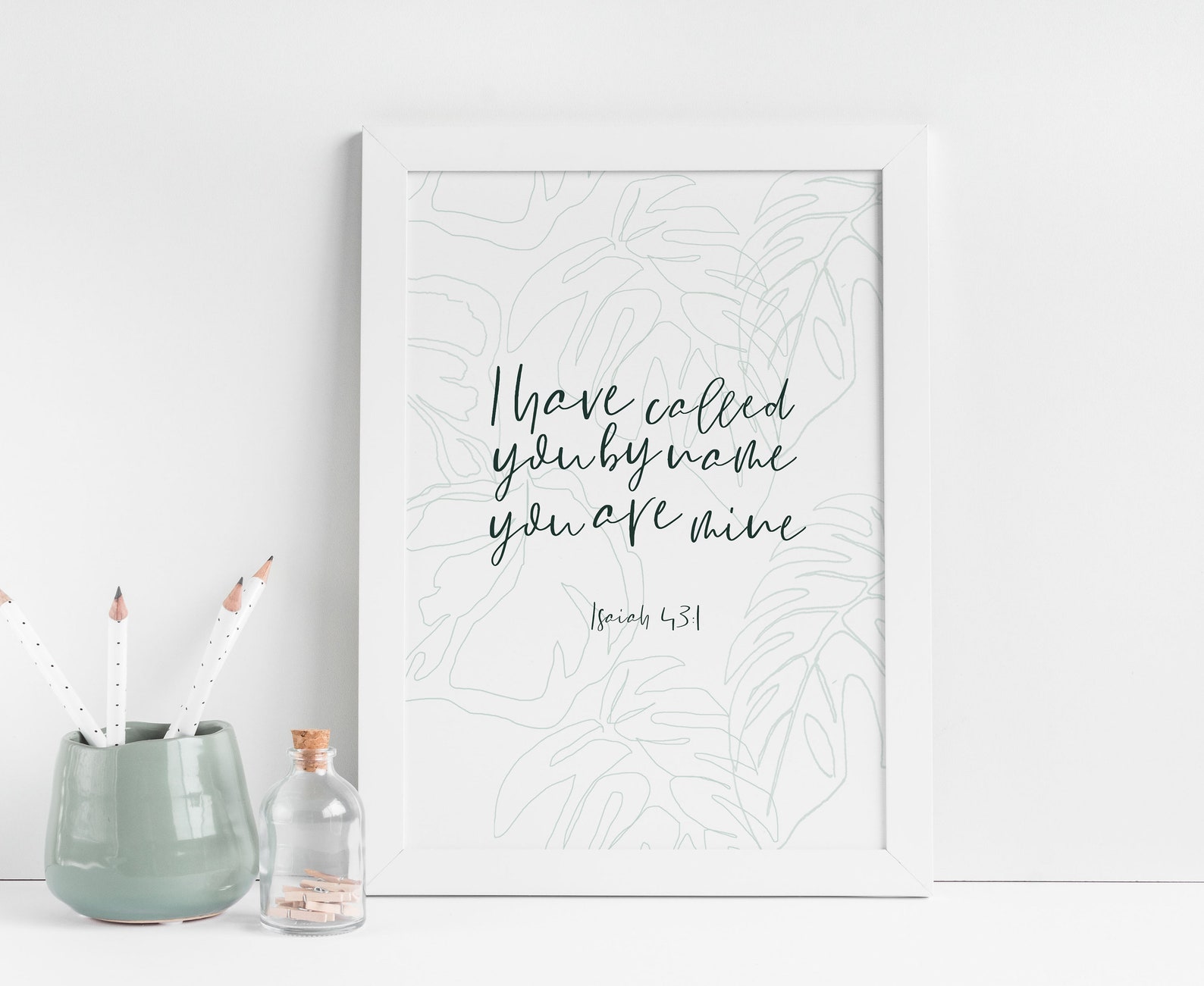 Christian Faith Bible Verse Motivational Print -I Have Called You by ...