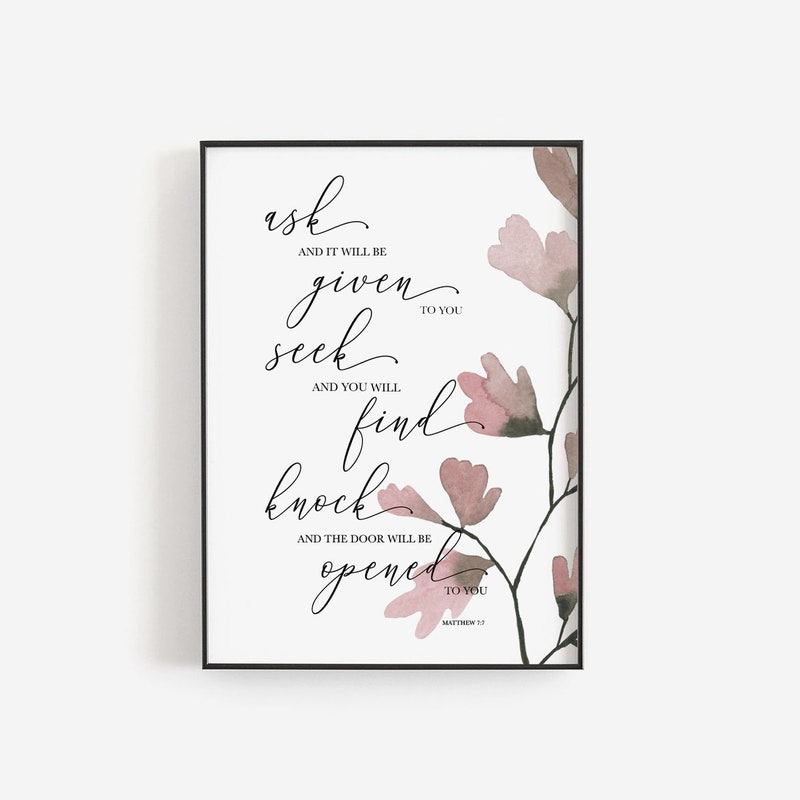 Matthew 7 7 - Etsy
