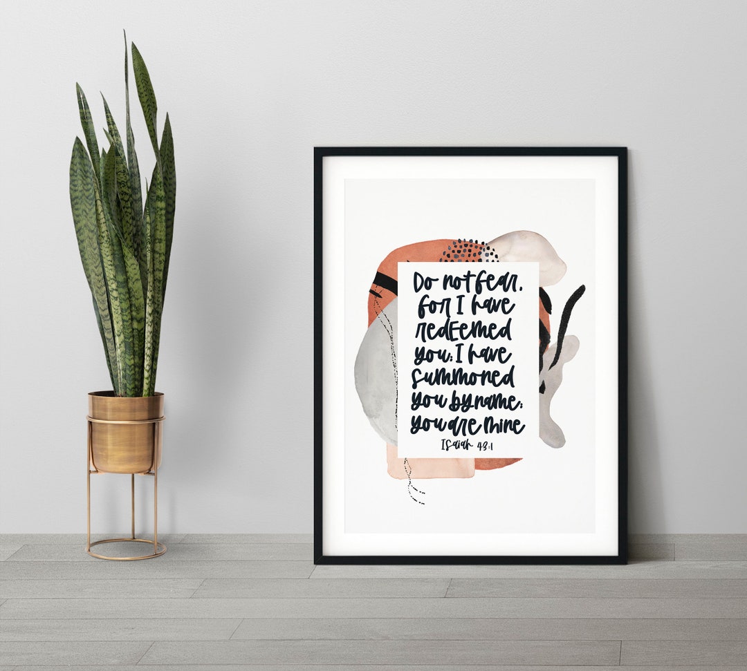 Do Not Fear, for I Have Redeemed You Abstract Christian Print - Isaiah ...